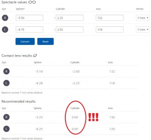 Spectacle Calculator by CooperVision Review - SPOILER: It's not good ...